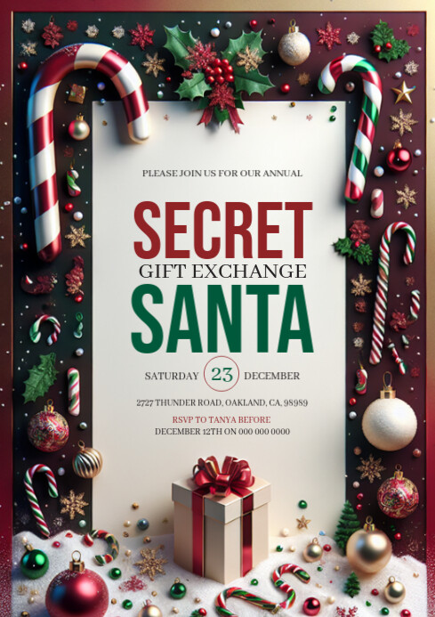 Secret Santa Template | PosterMyWall
