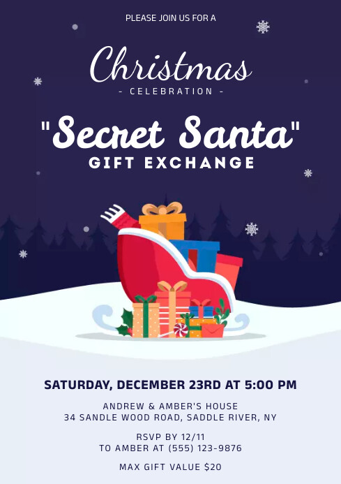 secret santa Template | PosterMyWall