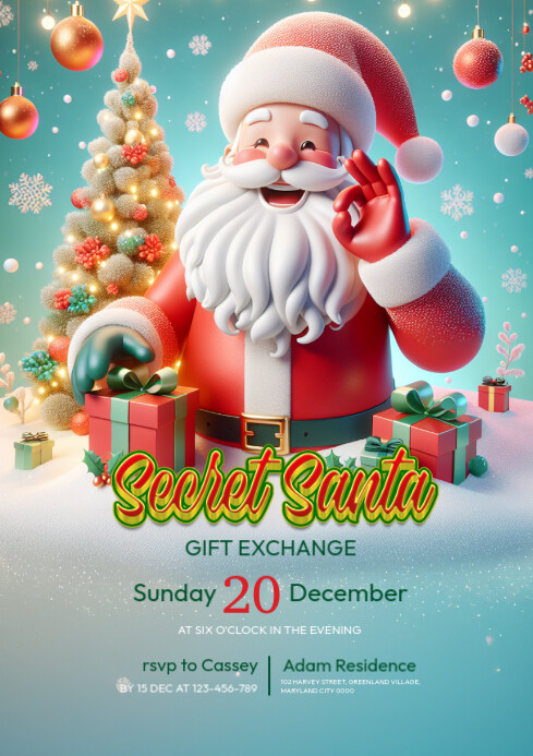 Secret Santa Template | PosterMyWall