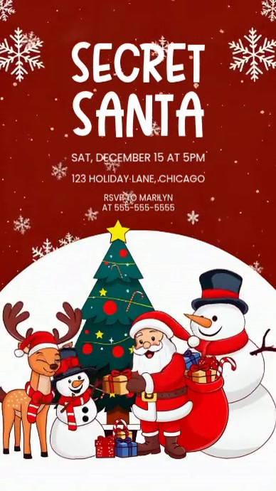 secret santa Template | PosterMyWall