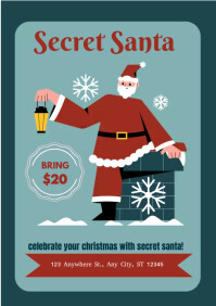 secret santa Template | PosterMyWall