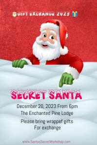 Secret santa party poster Template | PosterMyWall