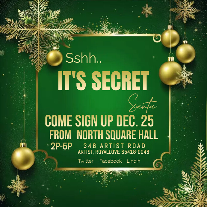 Secret Santa Flyer & Raffle Ticket Template | PosterMyWall