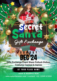 Secret Santa Flyer Template | PosterMyWall