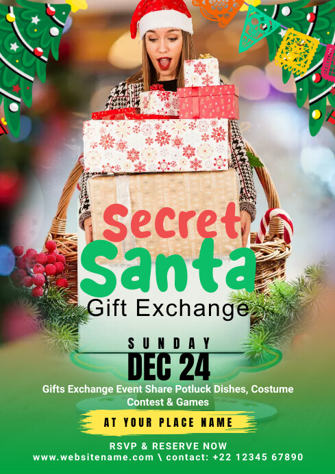 Secret Santa Flyer Template | PosterMyWall