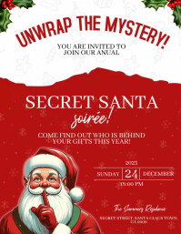 secret santa flyer Template | PosterMyWall