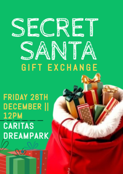 Secret Santa gift exchange party Template | PosterMyWall