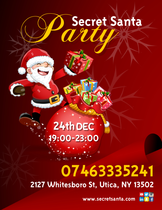Secret Santa Party Template | PosterMyWall