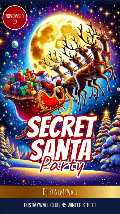 Secret Santa Party Template | PosterMyWall