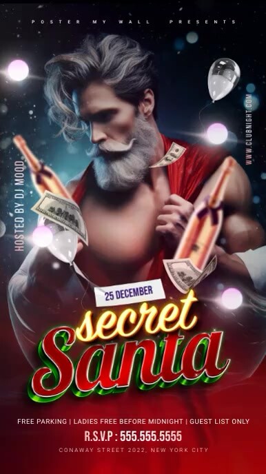 Secret Santa Party Poster Template | PosterMyWall