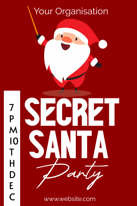 secret santa party template | PosterMyWall