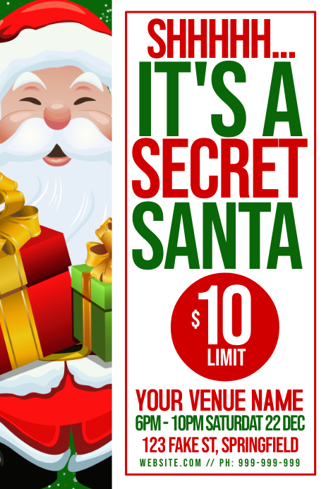 Copy of Secret Santa Poster | PosterMyWall