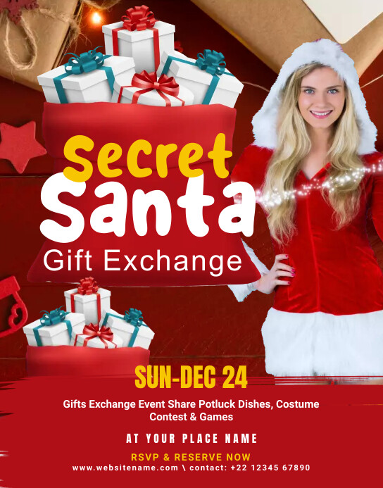 Secret Santa Poster Template | PosterMyWall