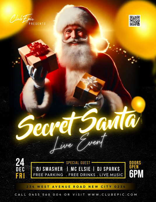Secret Santa poster template | PosterMyWall