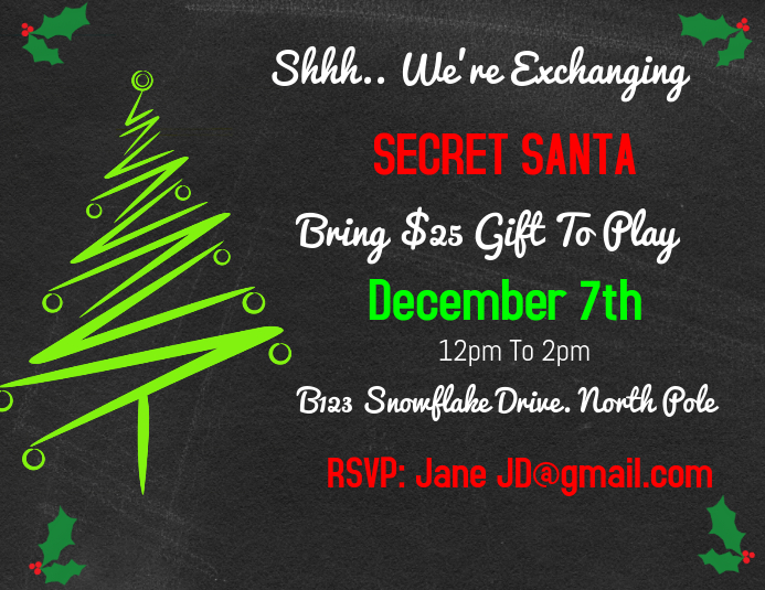 Copy of Secret Santa | PosterMyWall