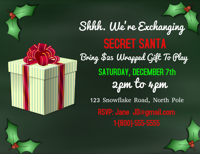 Copy of Secret Santa | PosterMyWall