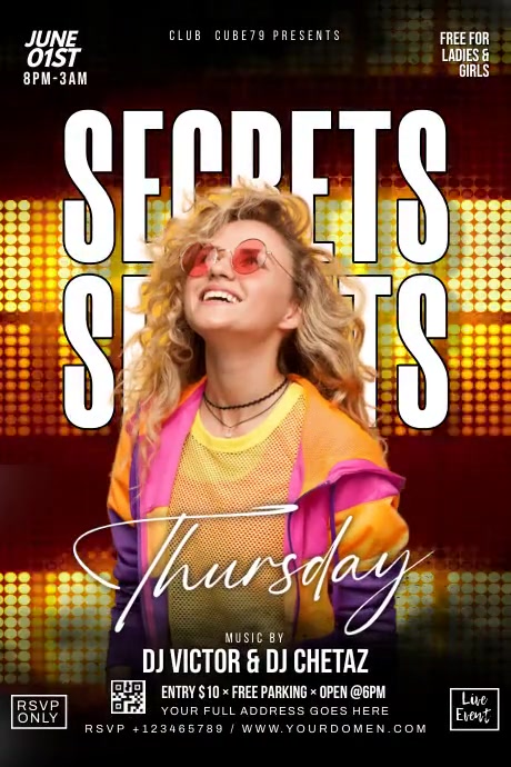 Plantilla de SECRET THURSDAY | PosterMyWall