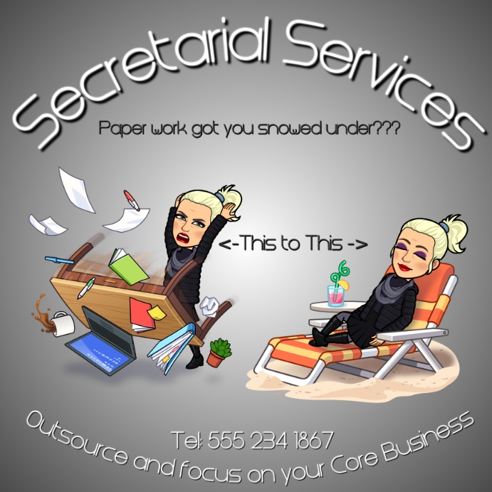 Copy of Secretarial Services | PosterMyWall