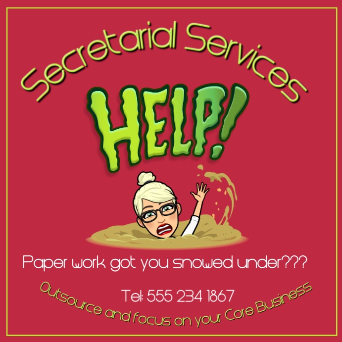 Plantilla de Servicios de Secretaría | PosterMyWall