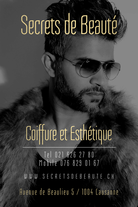 Copy of Secrets de Beaute Beauty Salon Poster | PosterMyWall