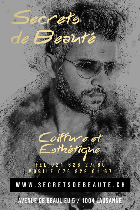 Secrets de Beaute Beauty Salon Poster Template | PosterMyWall