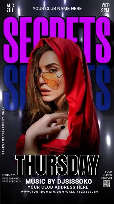 SECRETS THURSDAY Template | PosterMyWall