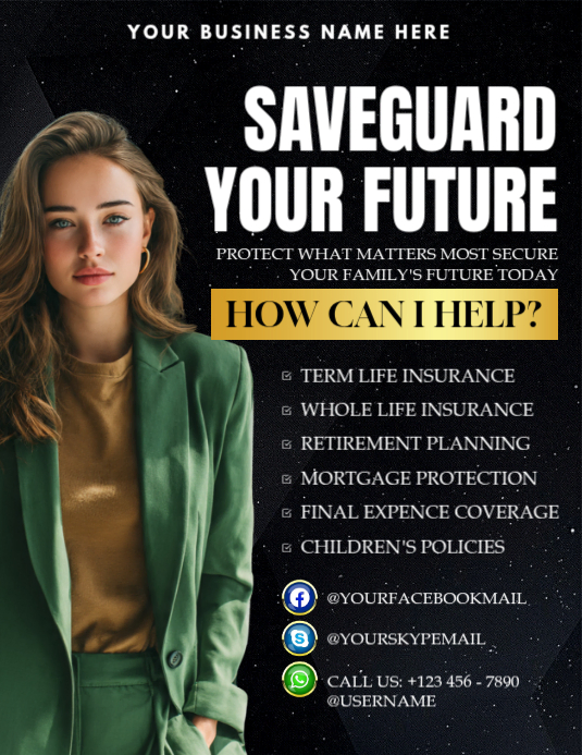 Plantilla de Secure Your Life Plan Your Future Today | PosterMyWall