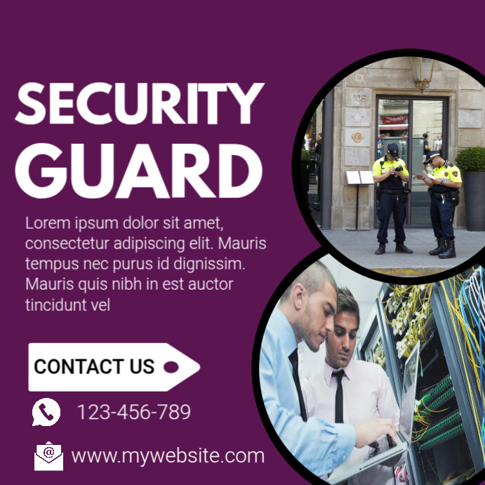 Security guard Instagram post Template | PosterMyWall