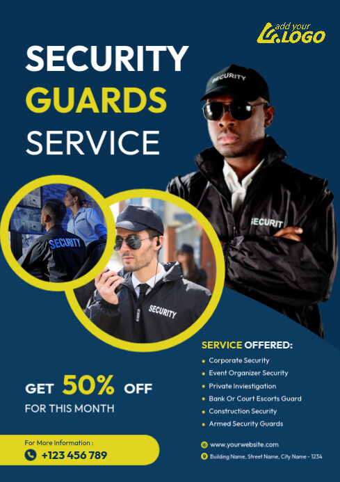 Security Guard Service Flyer Template | PosterMyWall