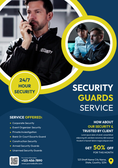 Copy of Security Guard Service Flyer | PosterMyWall