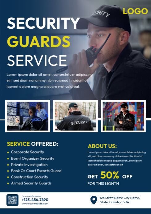 Security Guards Service Flyer Template | PosterMyWall