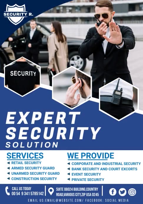 security service flyer Template | PosterMyWall