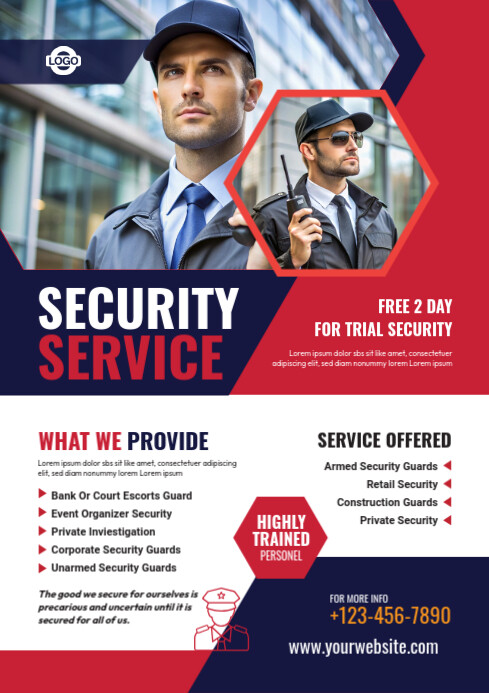 Copy of Security Service Flyer Template | PosterMyWall