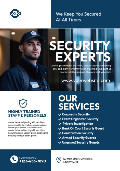 Plantilla de Security Service Flyer Template | PosterMyWall