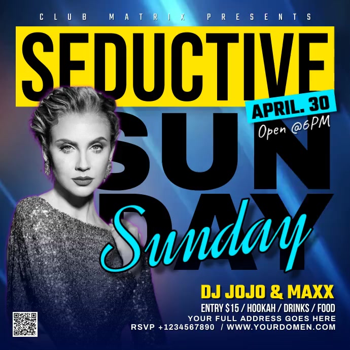 Seductive sunday Template | PosterMyWall