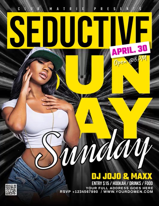 Seductive sunday Template | PosterMyWall
