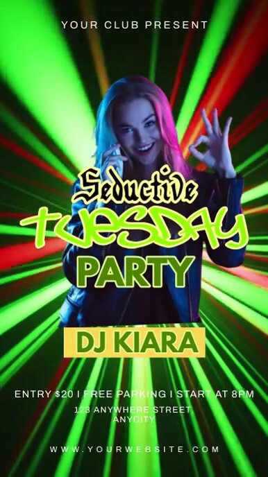 Plantilla de seductive tuesday party | PosterMyWall