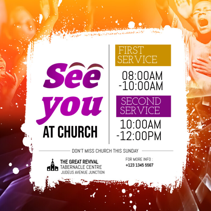 Copy of See you at church | PosterMyWall