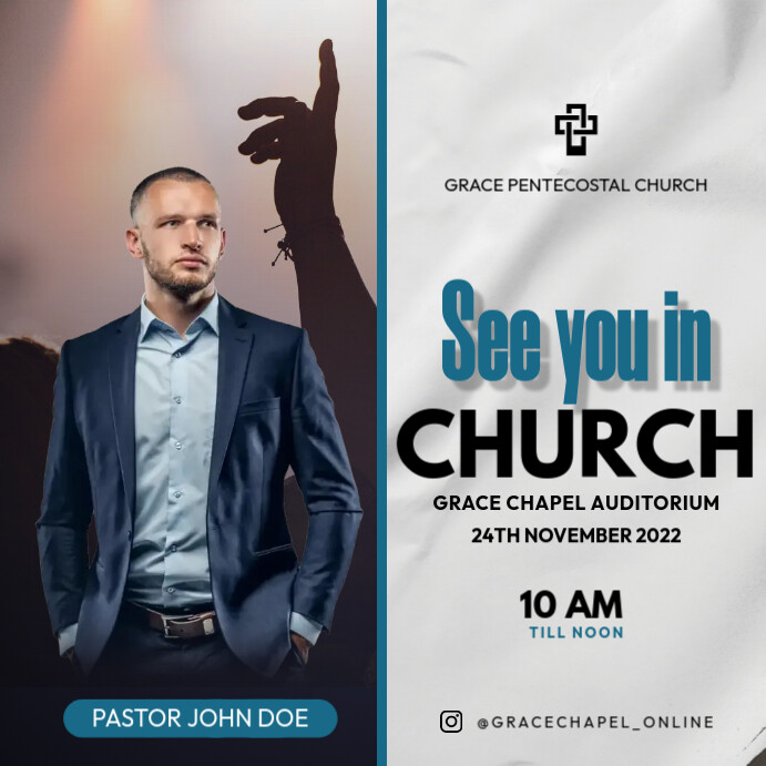 Copy of see you in church | PosterMyWall