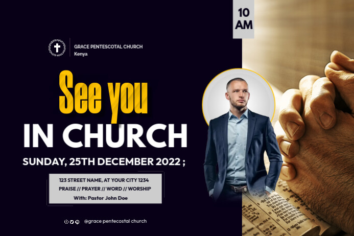 Copy of see you in church | PosterMyWall