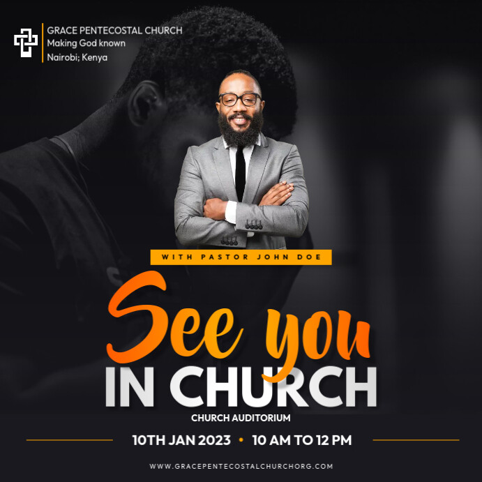 Copy of see you in church | PosterMyWall