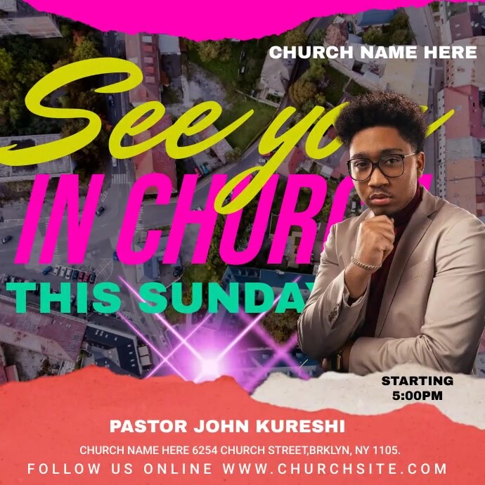 see you in church this sunday Template | PosterMyWall