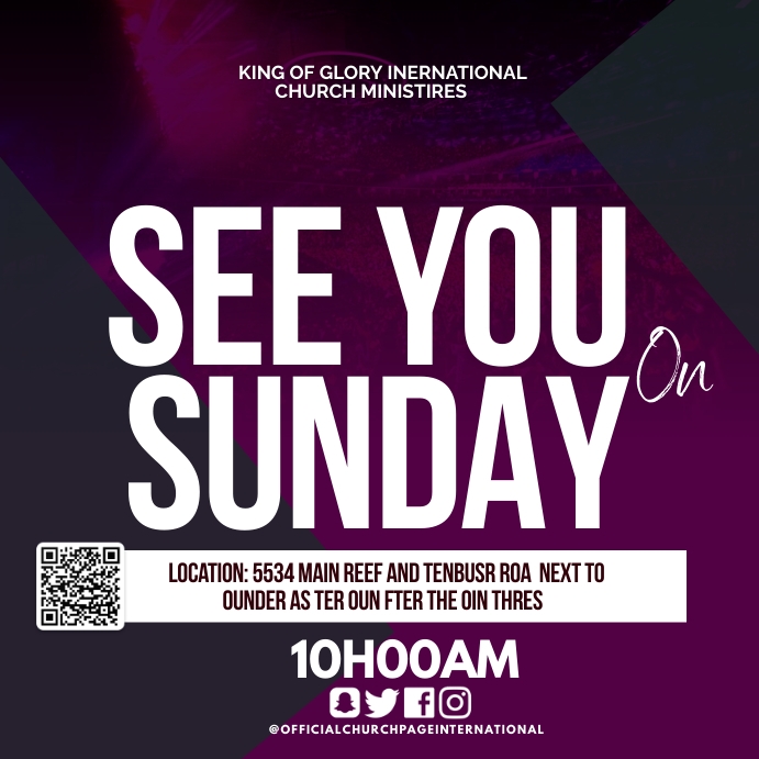 see you on sunday Template | PosterMyWall