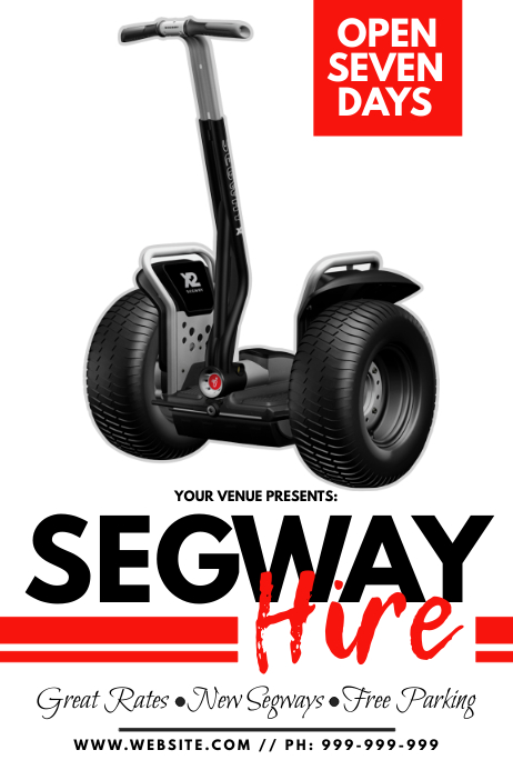 Segway Hire Poster Template | PosterMyWall
