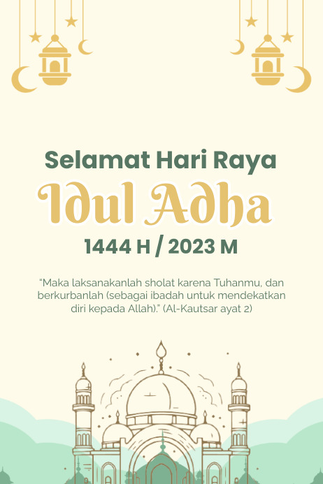 Selamat hari raya idul adha 1444 H Template | PosterMyWall