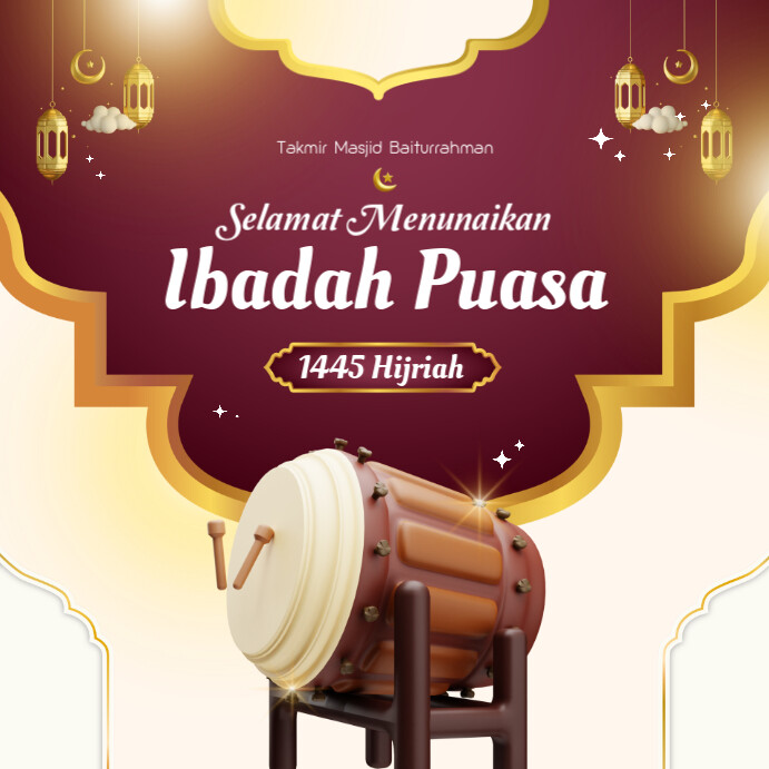 Copy of Selamat Menunaikan Ibadah Puasa 1445H | PosterMyWall