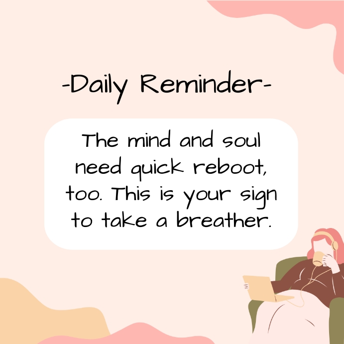 SELF-CARE REMINDER Template | PosterMyWall
