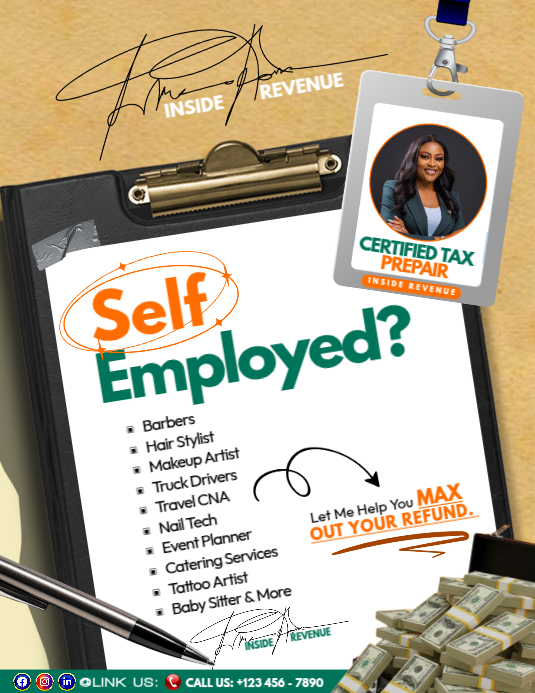 Self-Employed? Get Paid Right. Template | PosterMyWall