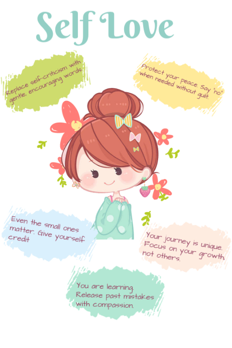 Self love girls tips for self love post design template | PosterMyWall