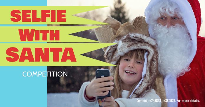 Selfie with santa competition Template | PosterMyWall